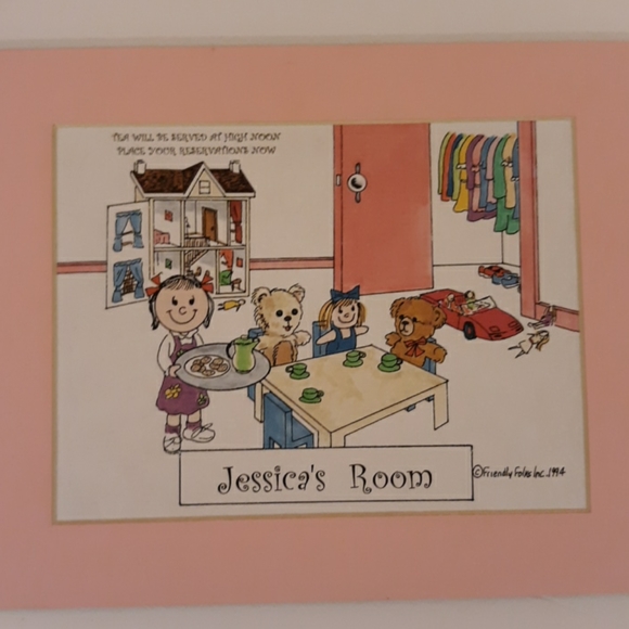 Other | Picture Print Little Girls Party Print With Name Jessica Room ...
